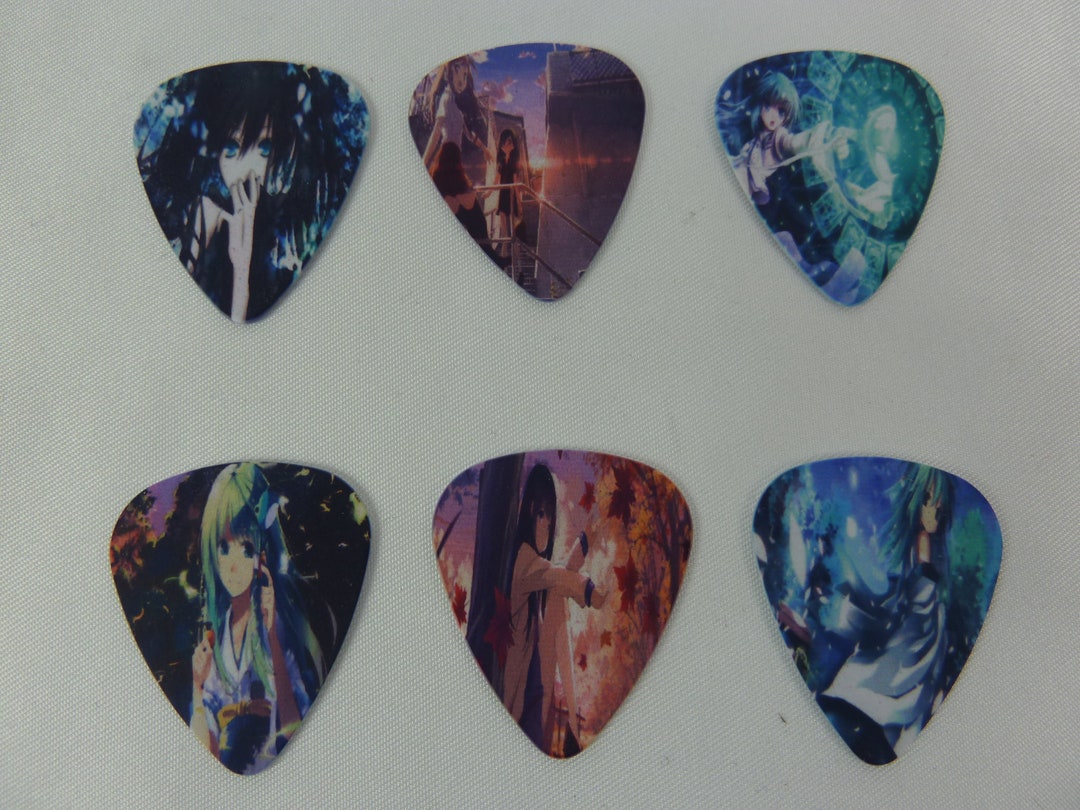 Anime Single Sided Picture Guitar Picks Set of 6 - Etsy Israel