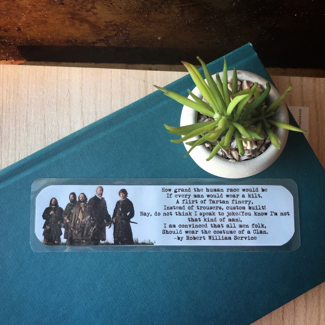 Outlander Bookmark Men in Kilts Gift Waterproof Jamie Fraser - Etsy
