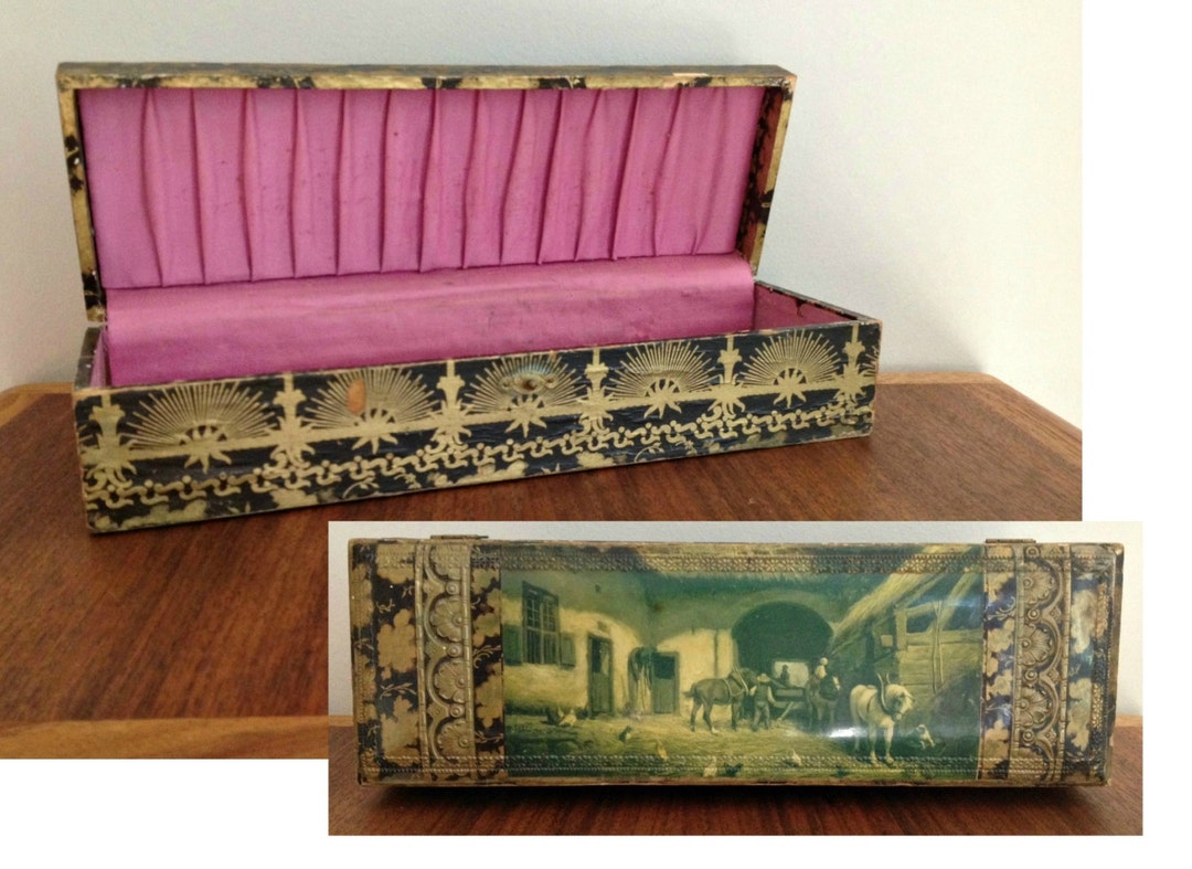 Victorian Celluloid Glove Tie Box Antique Celluloid Box Dresser Box - Etsy