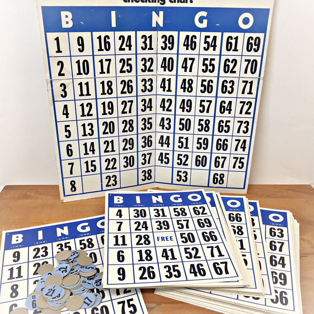 1970s Big Number Bingo Game Vintage Games Toys Retro Party Game - Etsy