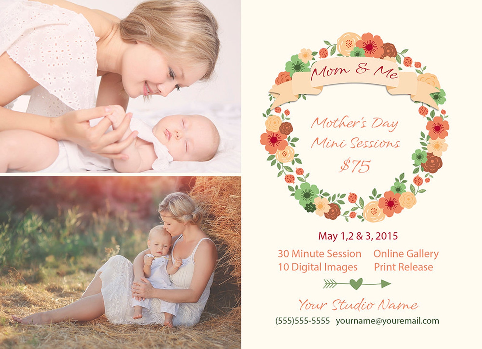 Mommy & Me Marketing Flyer, Card- Instant Download - Etsy