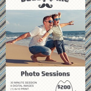 Father's Day, Daddy & Me Mini Session Flyer, Card- Instant Download - Etsy