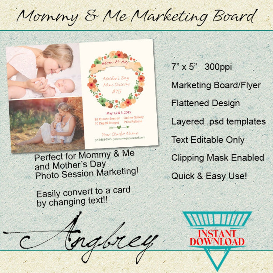 Mommy & Me Marketing Flyer, Card- Instant Download - Etsy