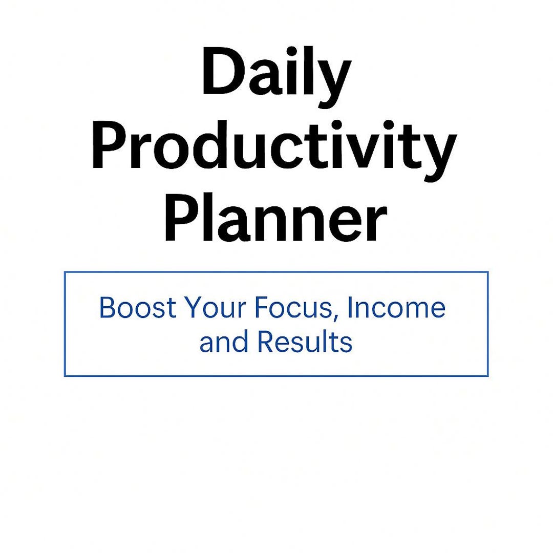 Daily Productivity Planner Printable, Digital Daily Planner PDF, Habit ...