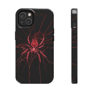 Red Spiders Phone Case | Y2K Gothic Grunge Aesthetic | Glossy Spiderweb ...