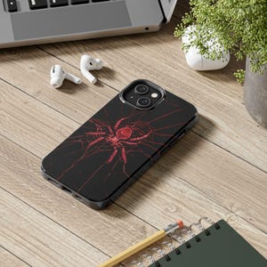 Red Spiders Phone Case | Y2K Gothic Grunge Aesthetic | Glossy Spiderweb ...