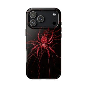 Red Spiders Phone Case | Y2K Gothic Grunge Aesthetic | Glossy Spiderweb ...