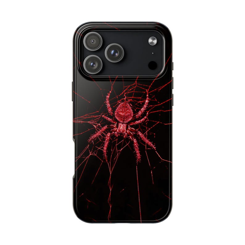 Red Spiders Phone Case | Y2K Gothic Grunge Aesthetic | Glossy Spiderweb ...
