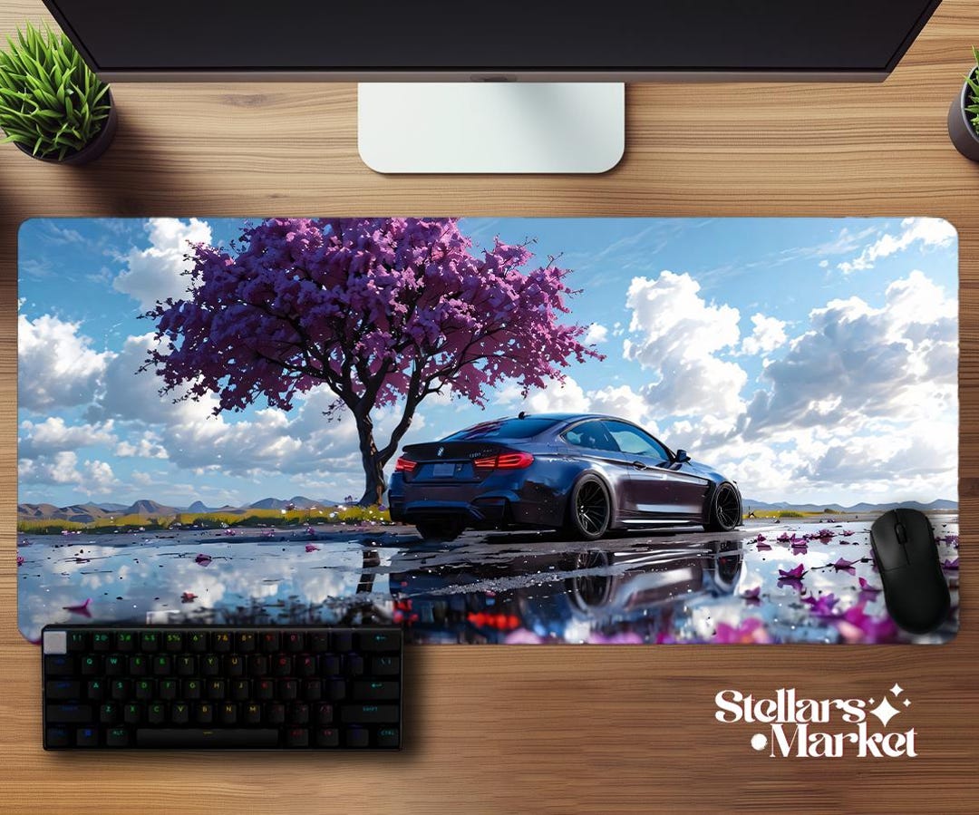 BMW Car Anime Deskmat | Speed Mouse Pad | Gaming Desk Mat | Neoprene ...