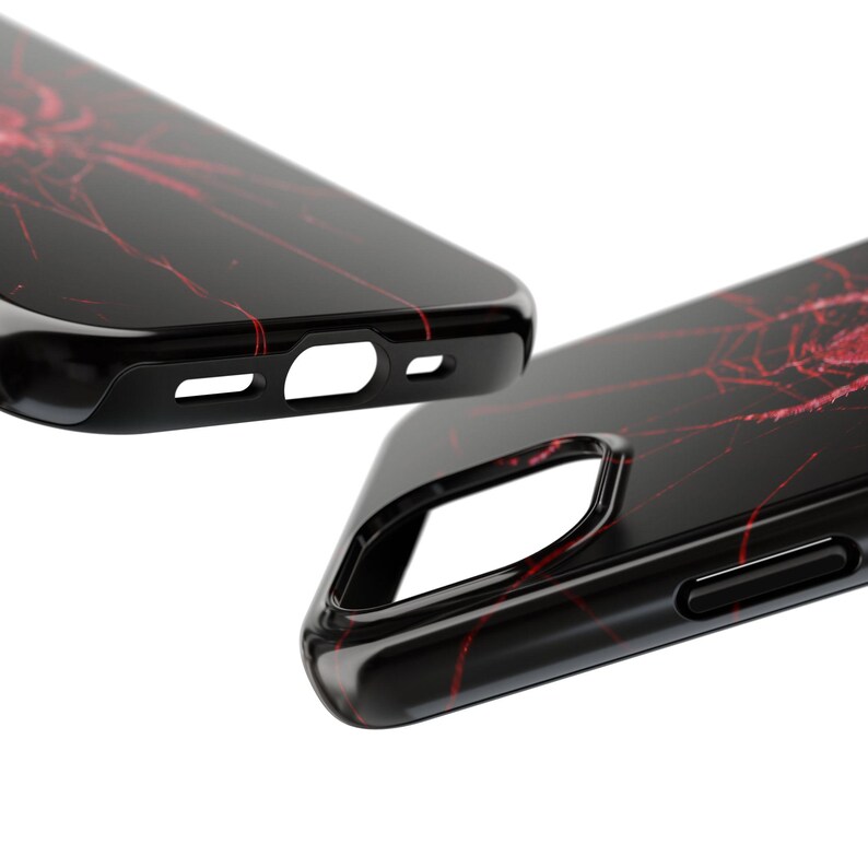 Red Spiders Phone Case | Y2K Gothic Grunge Aesthetic | Glossy Spiderweb ...