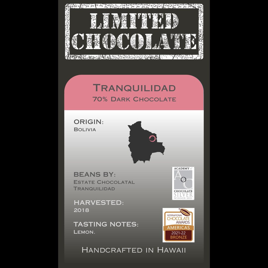 Bolivia Tranquilidad - 70% Dark Chocolate - Etsy