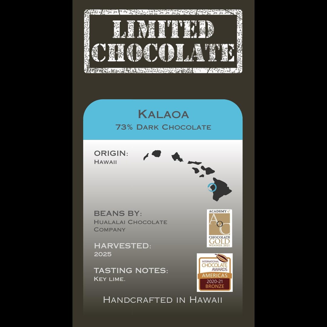 Hawaii Kalaoa - 73% Dark Chocolate - Etsy
