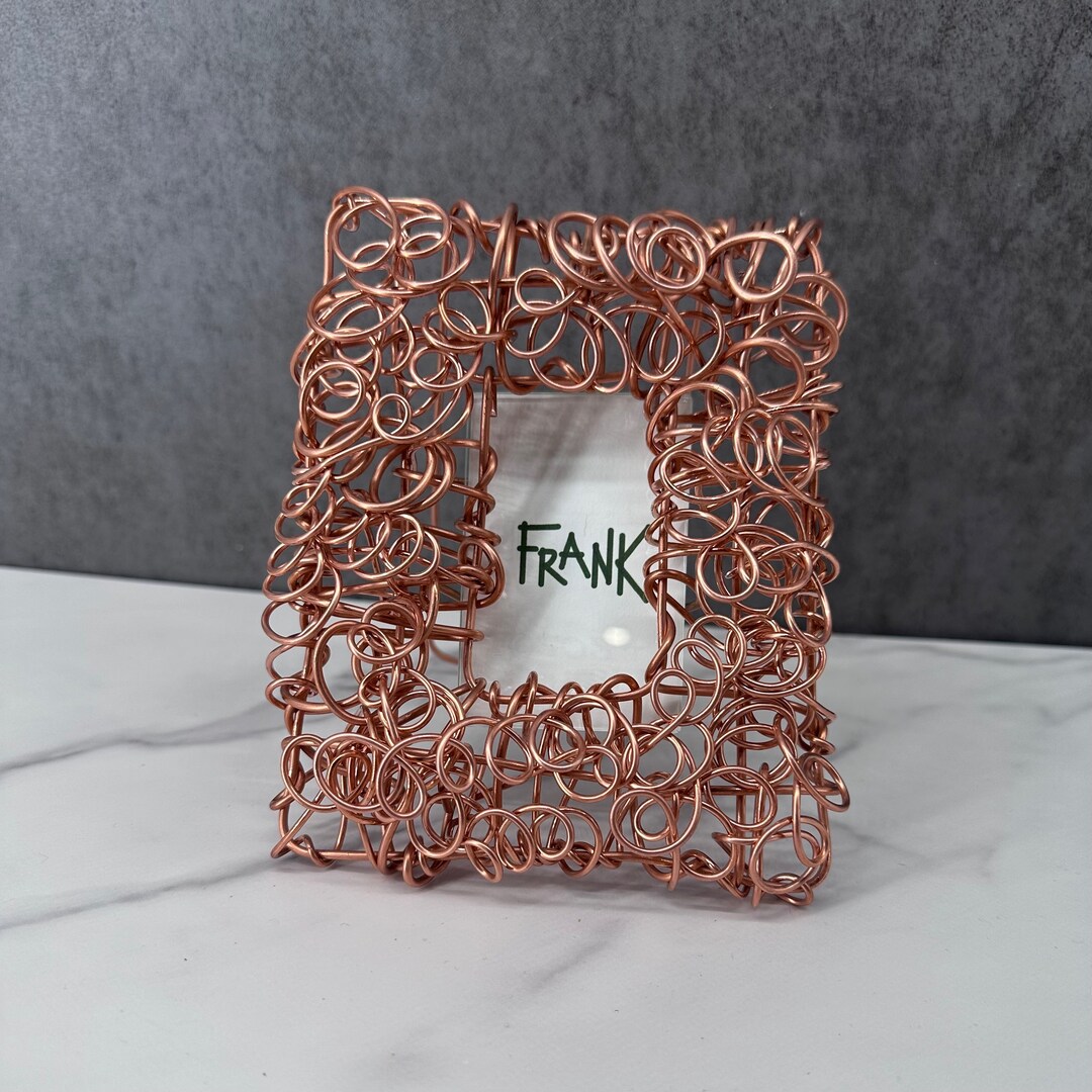 Handmade Bare Copper Wire Photo Frame, 2"x3" Window Opening - Etsy