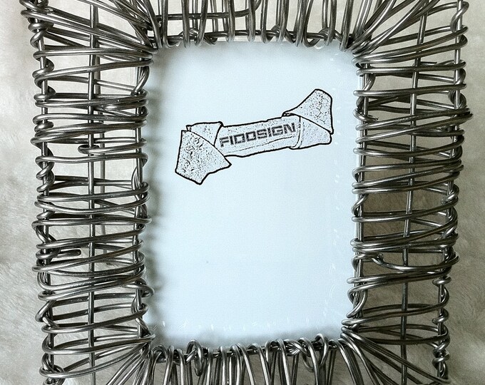 Reclaimed Hand-made Aluminum Wire Photo Frame With 5"x7" Window, Named ...