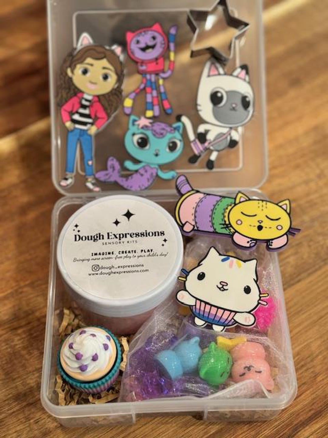 Gabby and Friends Playdough Kit, On-the-go Playdough Kits, 3D Printed ...