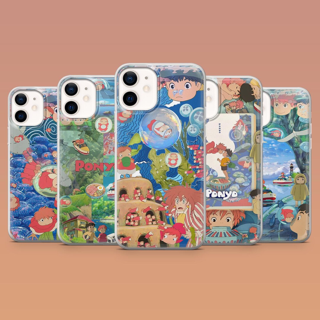 Ponyo Phone Case Studio Ghibli Anime Cover for iPhone 17pro, 16, 15, 14 ...