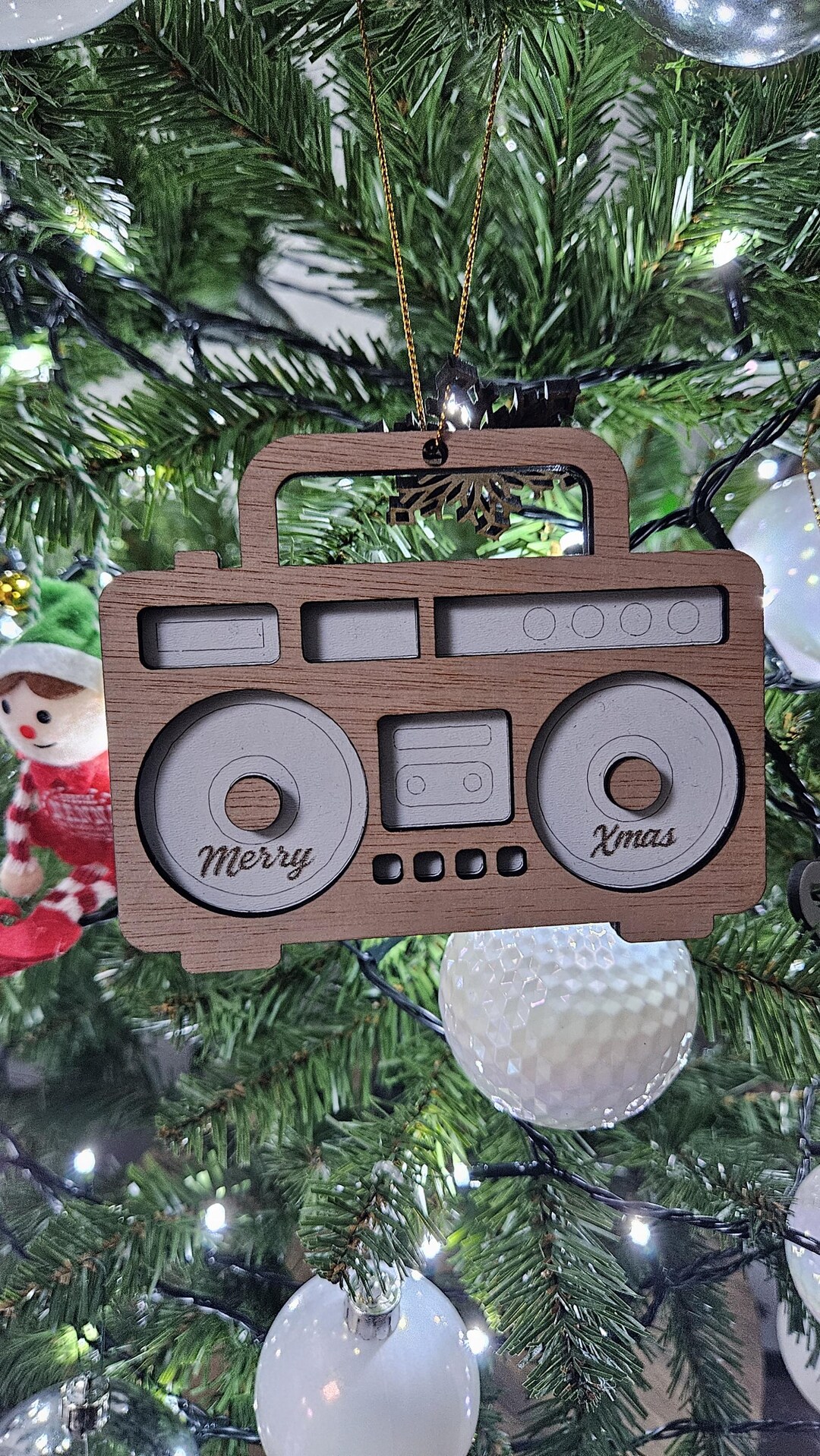 Retro 90's Boombox Christmas Tree Decoration - Etsy