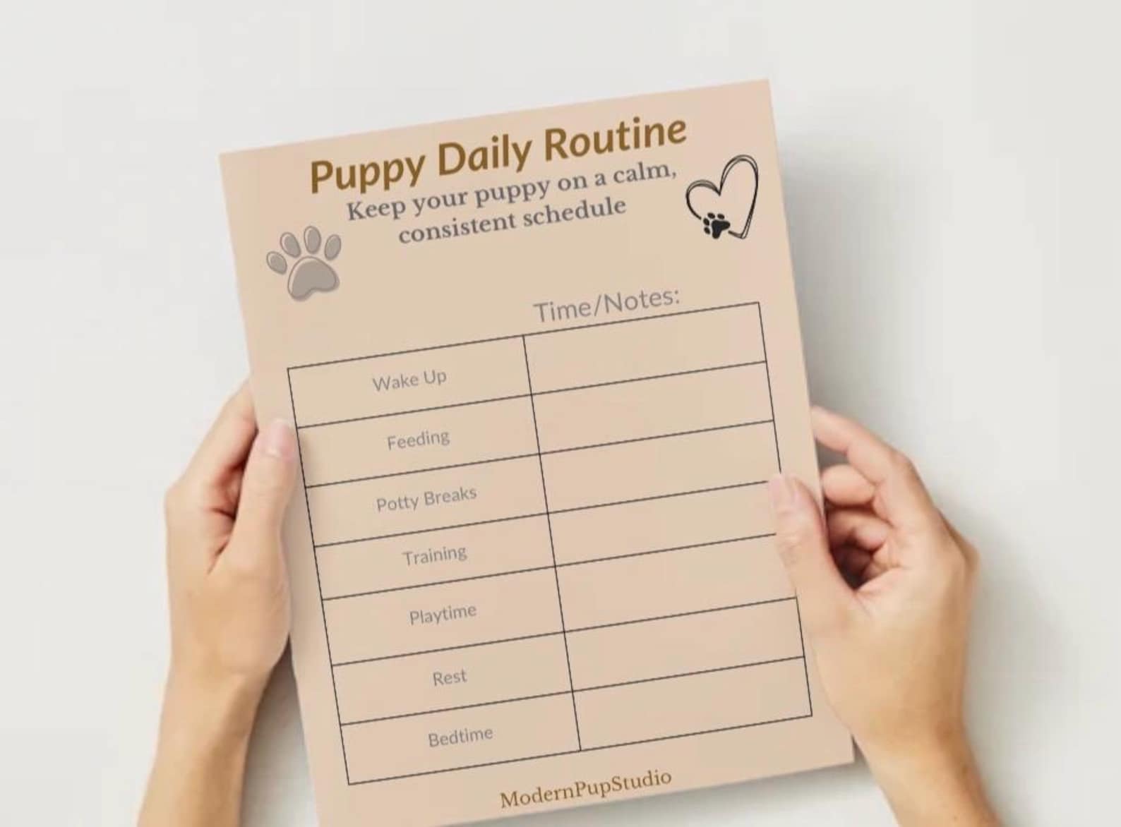 Puppy Daily Routine Chart Printable | Dog Schedule Planner | New Puppy ...
