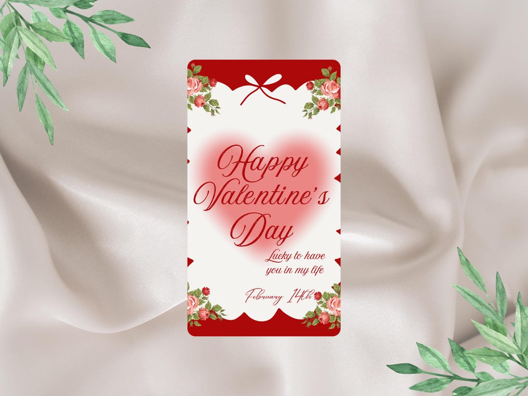 Editable Valentine's Card Template | Printable 8.5x11 Single Card ...