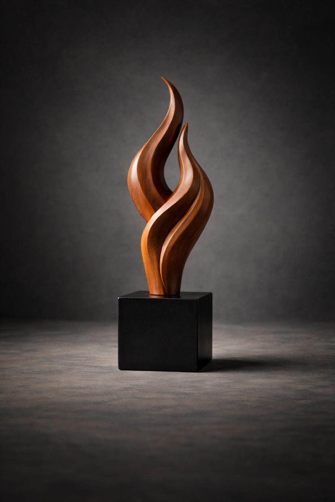 Handmade Wood Flame Sculpture | Modern Garden Art Decor - Etsy