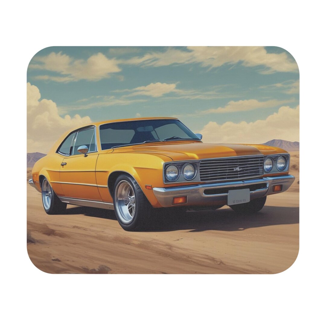 Vintage Muscle Car Mouse Pad , Retro Car Desk Mat , Classic Car ...