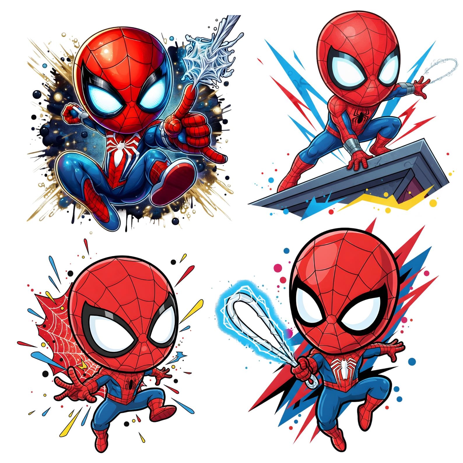 Baby Spidermen PNG Bundle for Sublimation | Cute Baby Spidermen PNG ...