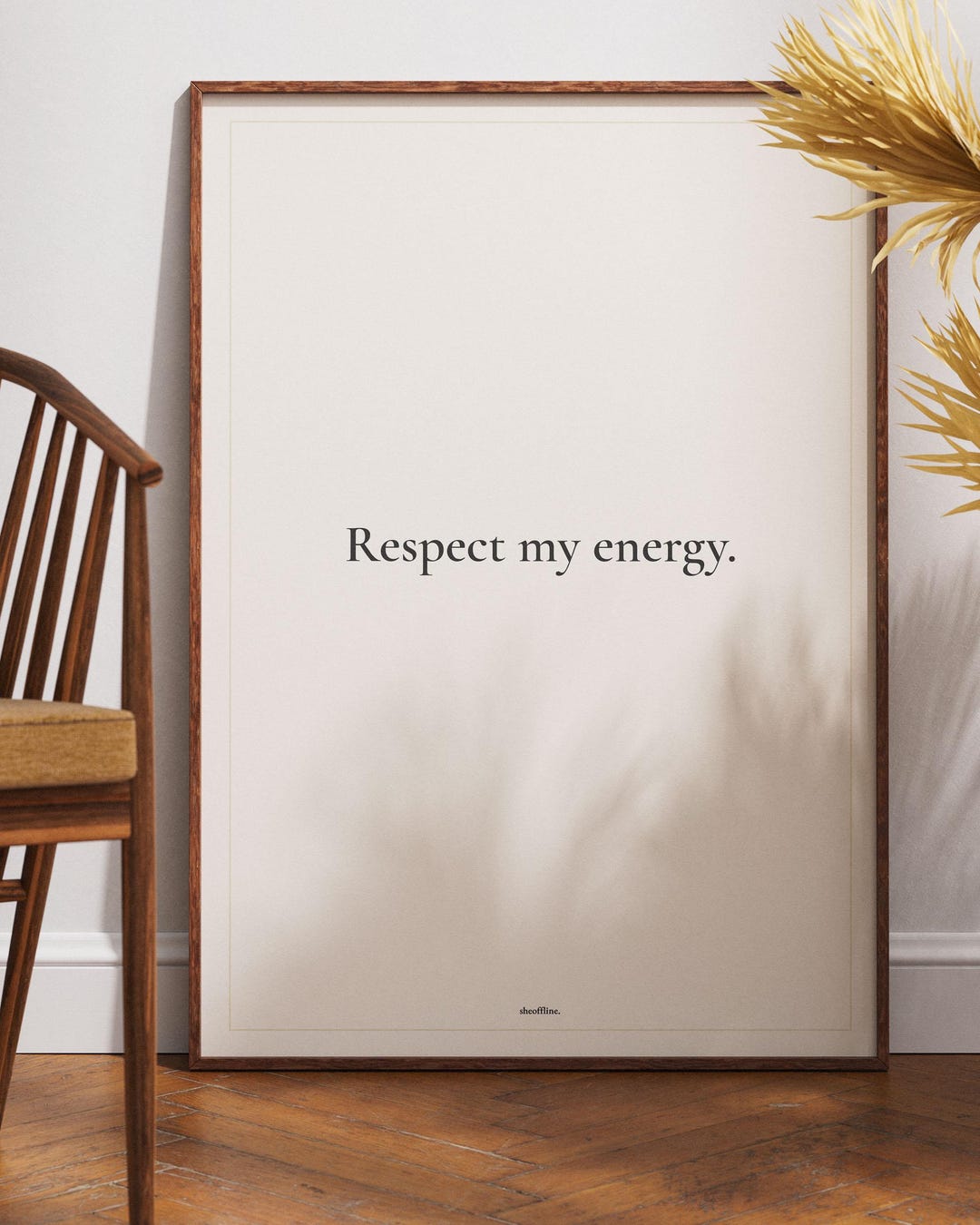 Respect My Energy Printable Wall Art | Minimalist Quote Poster | Modern ...