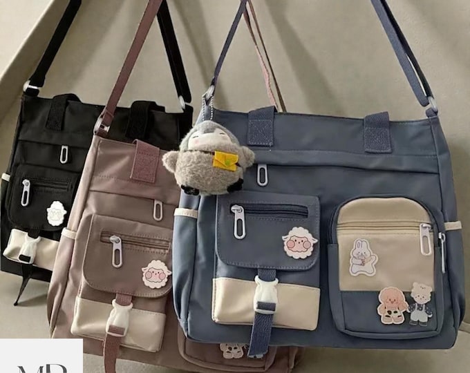 Kawaii Japanese Crossbody Bag: Waterproof Student Satchel - Etsy