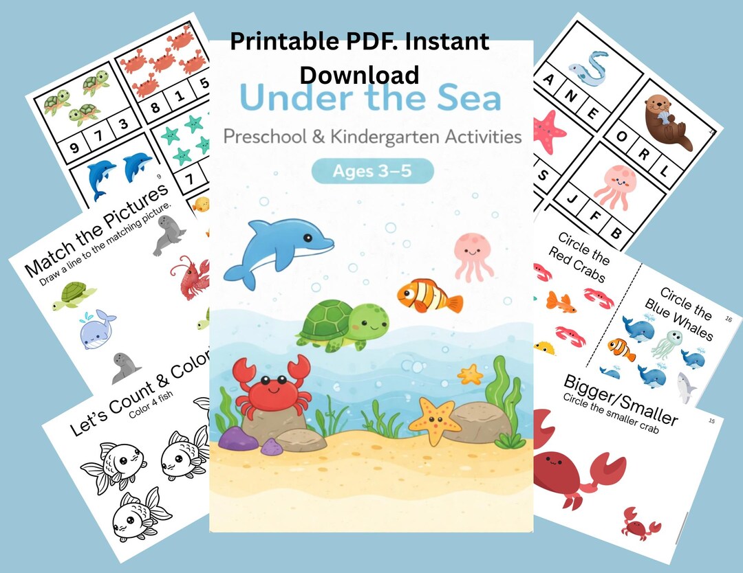 Under the Sea Preschool Activities | Ages 3–5 | Counting, Beginning ...