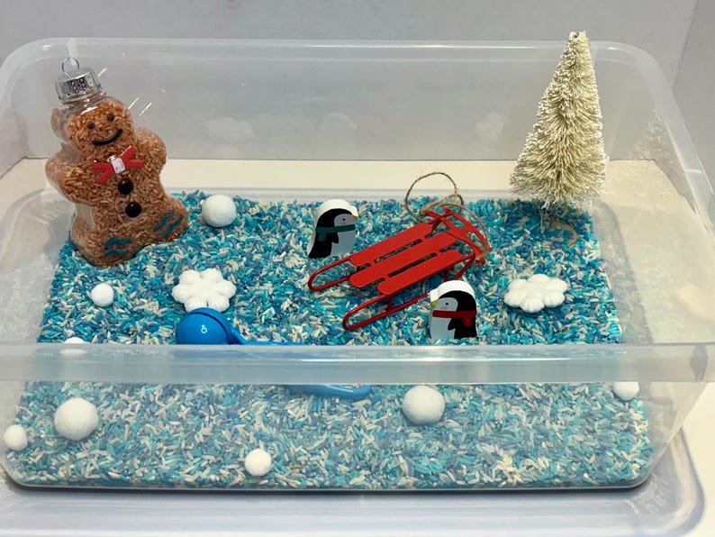 Winter Sensory Bin | Penguin Snow Sensory Play | Christmas Winter ...