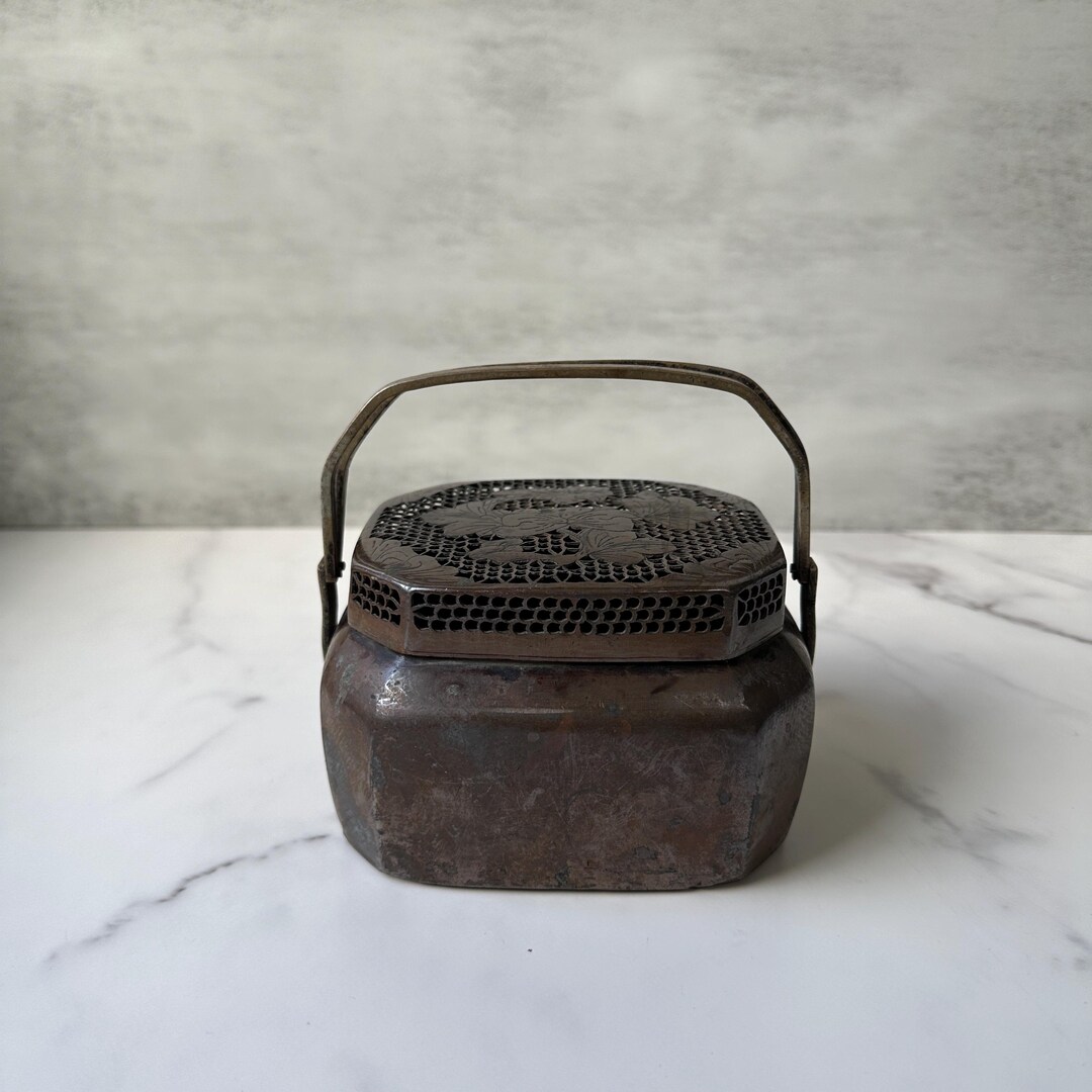 Antique Chinese Copper Brazier / Hand Warmer or Incense Burner - Etsy