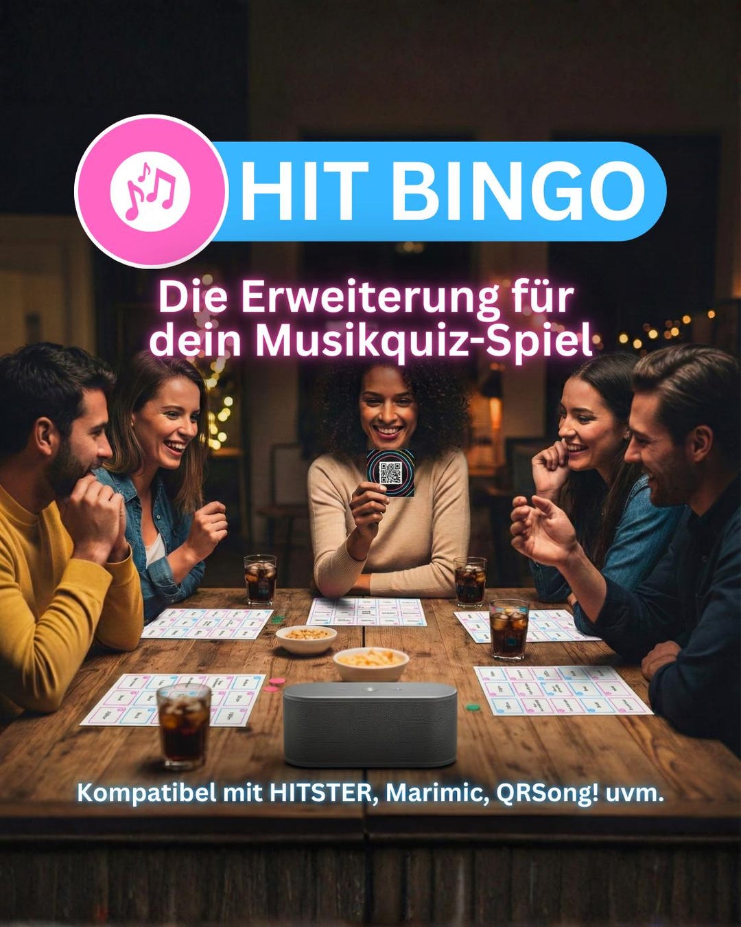 Music Bingo Party Game - Printable | Expansion for Music Card Quiz ...