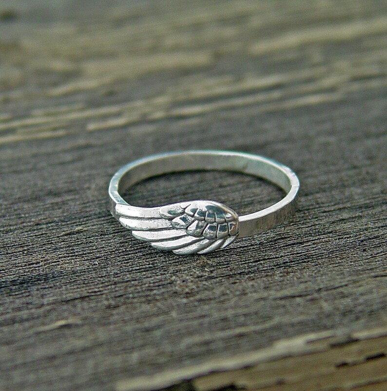 Angel Ring Angel Wing Ring Silver Ring ANGEL Jewelry Angel | Etsy