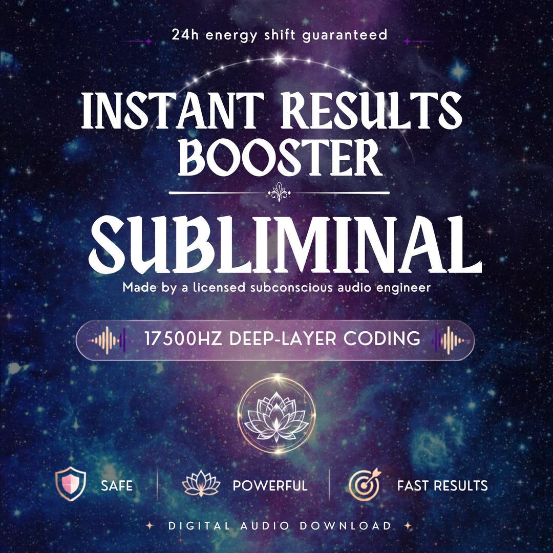 Instant Results Booster Subliminal Digital Download Manifestation Audio ...