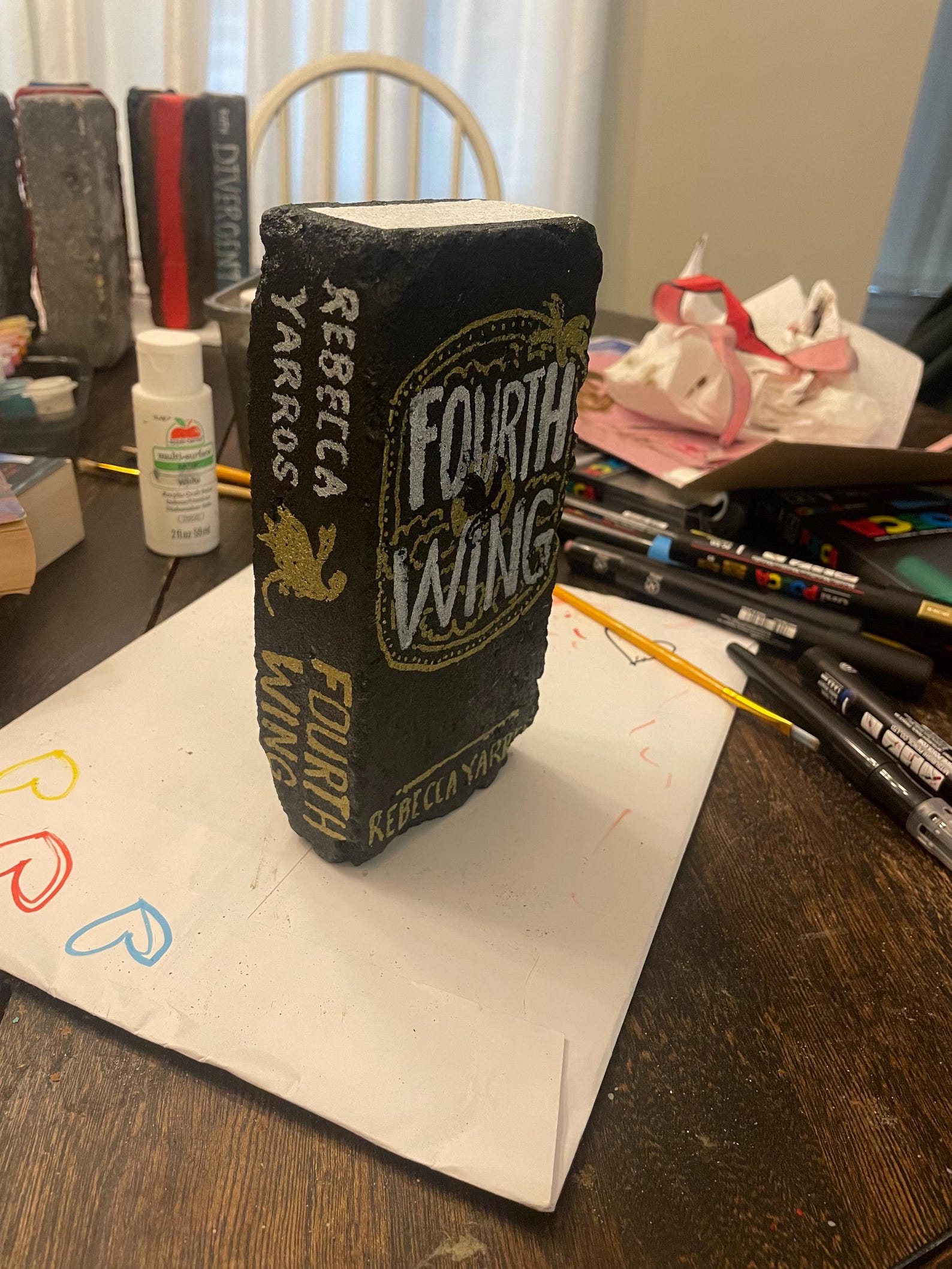 Custom Painted Book Brick, Literary Decor - Etsy