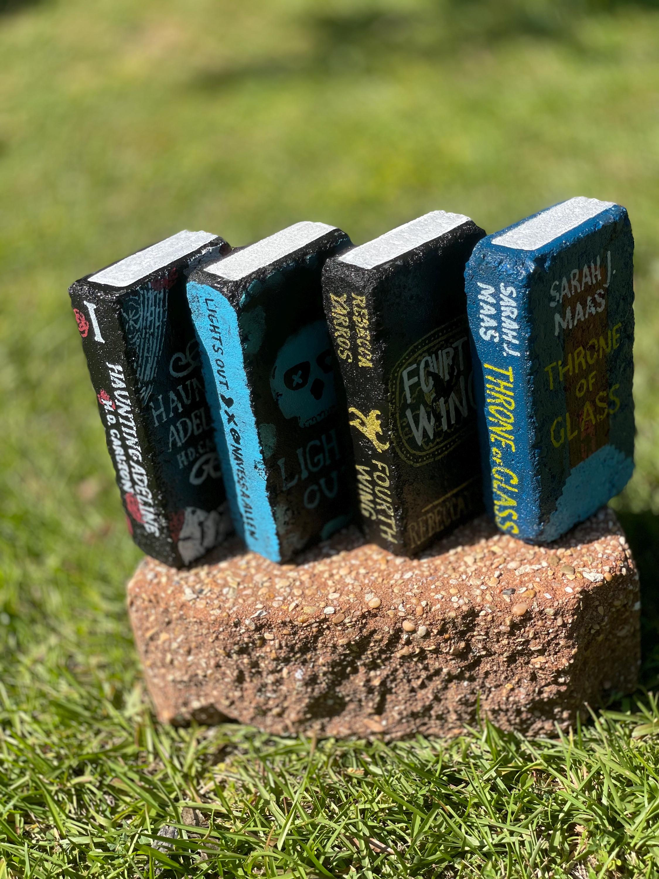 Custom Painted Book Brick, Literary Decor - Etsy