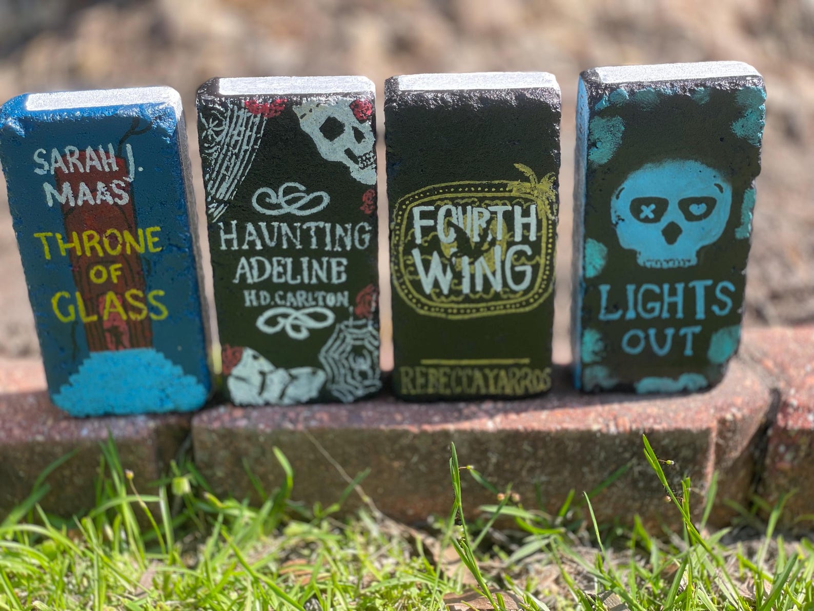 Custom Painted Book Brick, Literary Decor - Etsy
