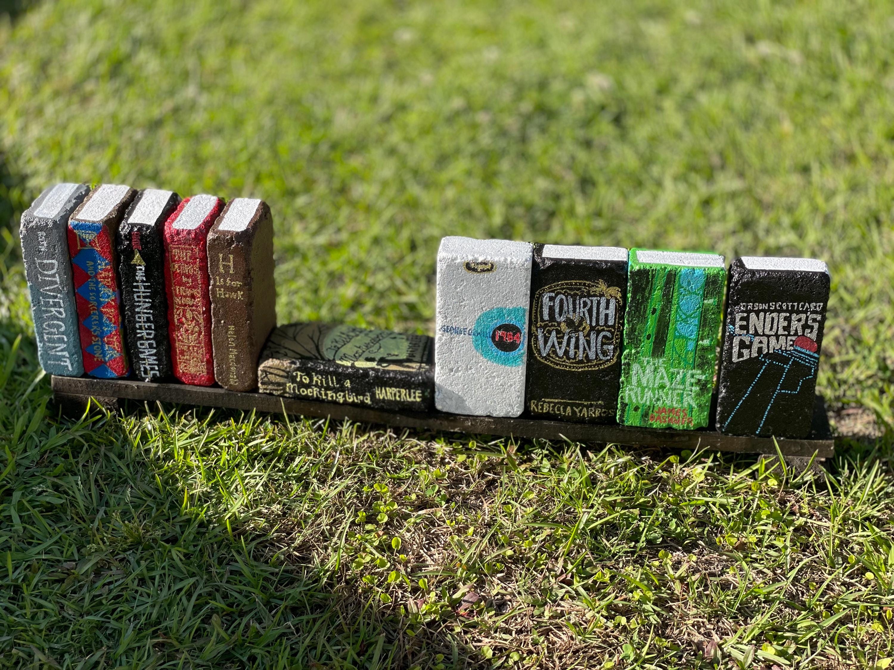 Custom Painted Book Brick, Literary Decor - Etsy