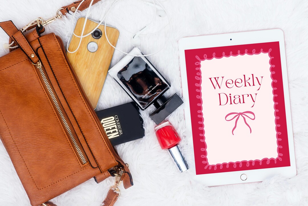 Bow Digital and Printable Weekly Planner & Notes Pages - Etsy UK