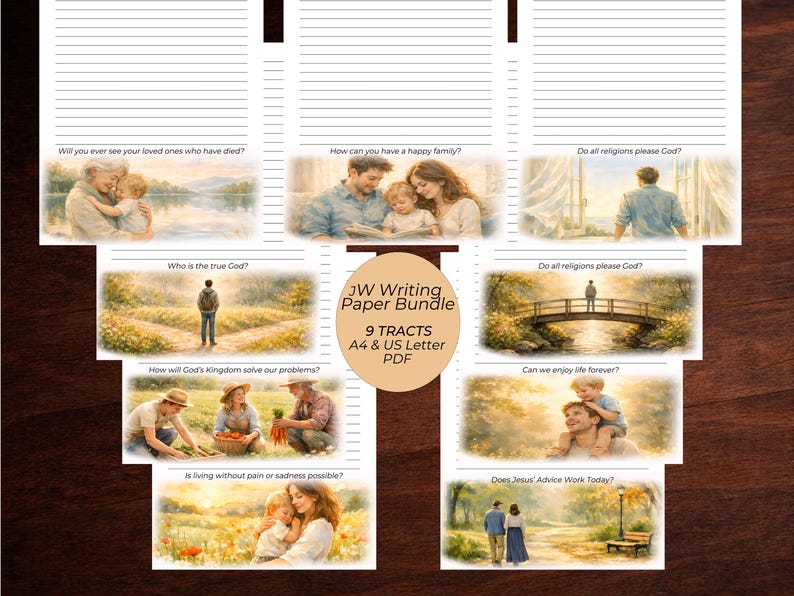 JW Tracts Letter Writing Bundle, Jehovah’s Witness Ministry Writing ...