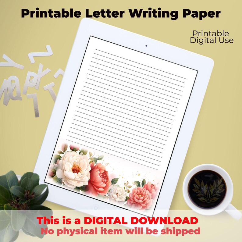 JW Letter Writing Paper Floral, Jehovah’s Witness Ministry Writing ...