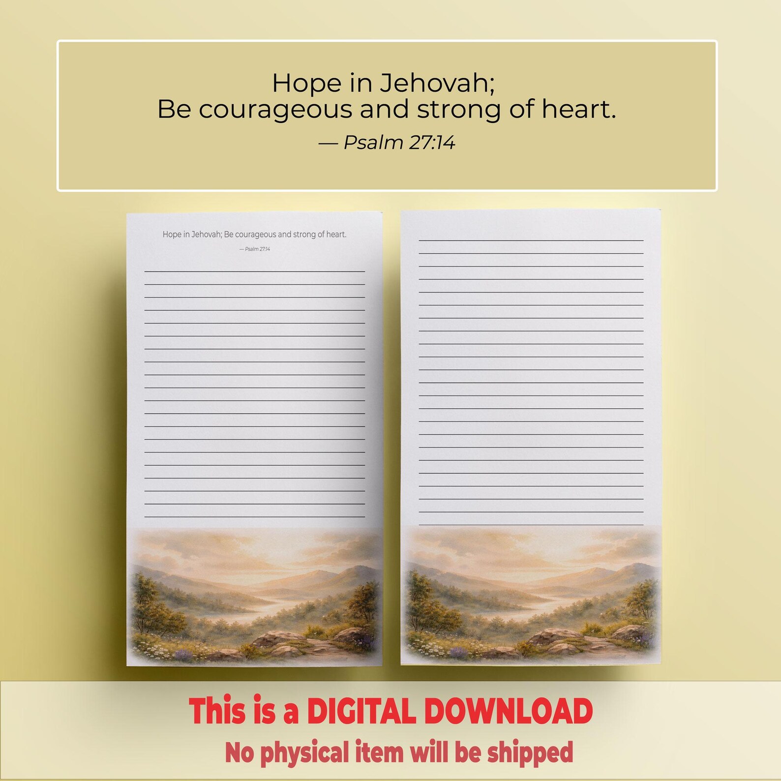 JW Writing Paper Bundle, Bible Verse Letter Paper, Ministry ...