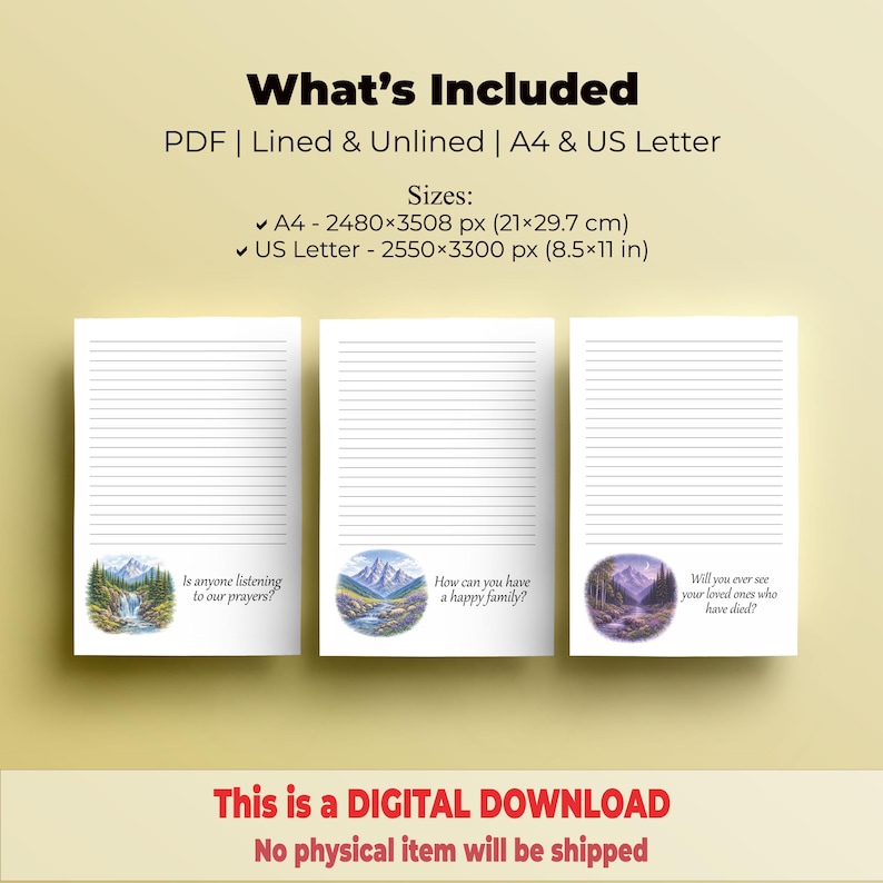 JW Tracts Letter Writing Bundle, Jehovah’s Witness Ministry Stationery ...