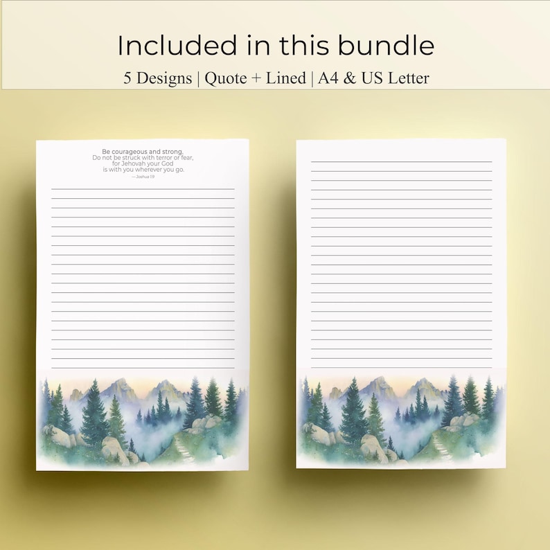 JW Writing Paper Bundle, Bible Verse Letter Paper, Ministry ...