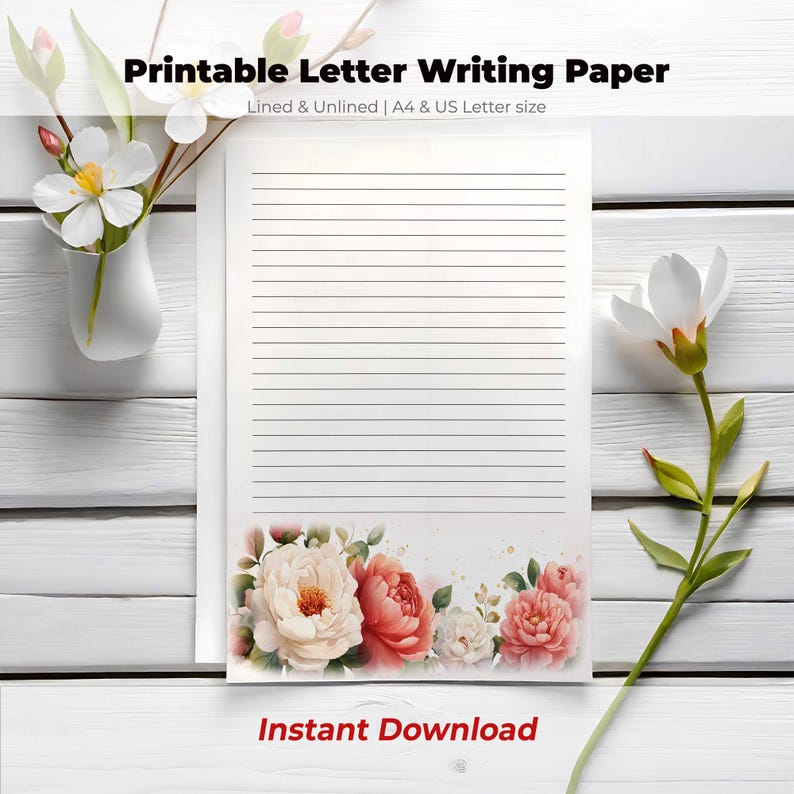JW Letter Writing Paper Floral, Jehovah’s Witness Ministry Writing ...
