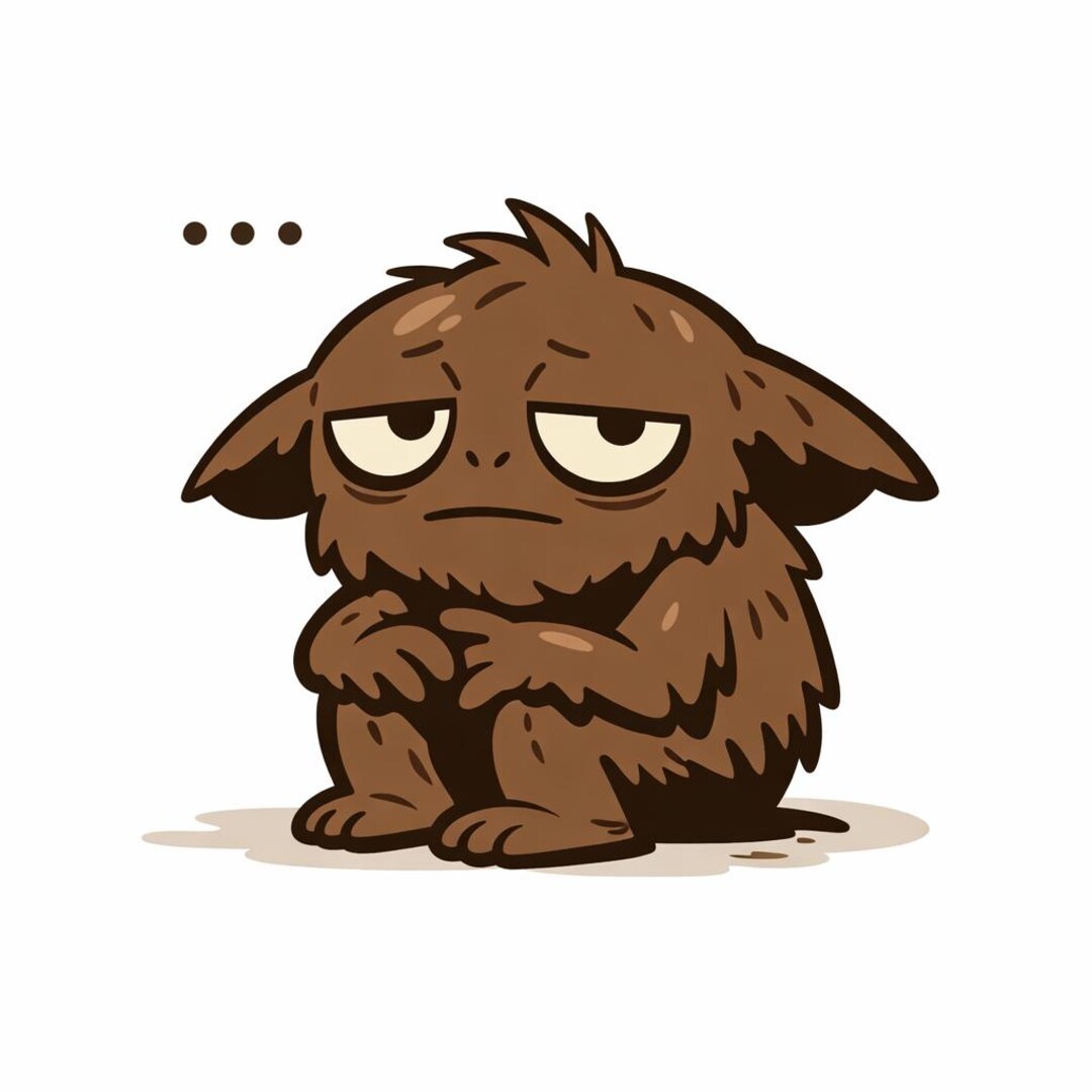 Grumpy Monster Coloring Page, Moody Creature Art (digital Download) - Etsy
