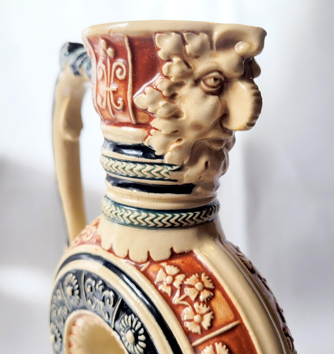 Vintage German Westerwald Grotesque Salt Glaze Stoneware Ringkrug ...