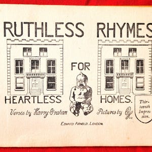 Edwardian Comical Book 'ruthless Rhymes for Heartless Homes' 1910 ...