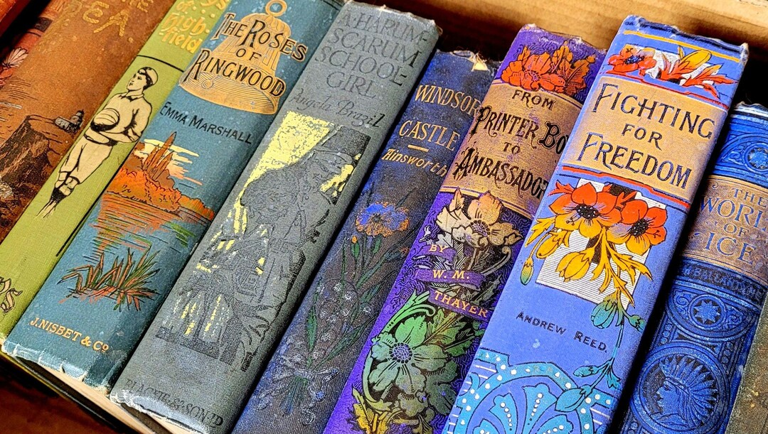 Victorian Edwardian Antique Story Books Selection 1890/1900s Decorative ...