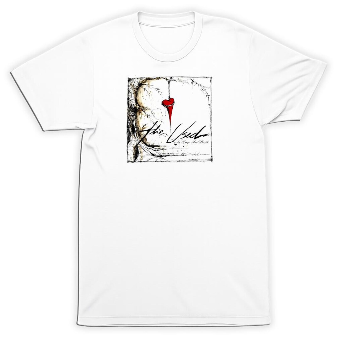 The Used in Love,death Album Cover T-shirt Distressed Emo Hardcore Band ...